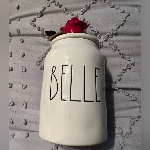 Rae Dunn | Kitchen | Rae Dunn Disney Belle Canister With Red Rose On ...